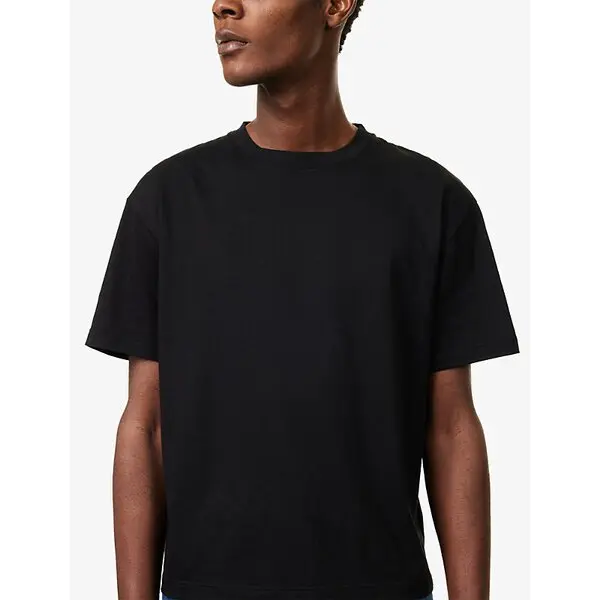 THE ROW Madoc Crewneck Cotton T-shirt - Black