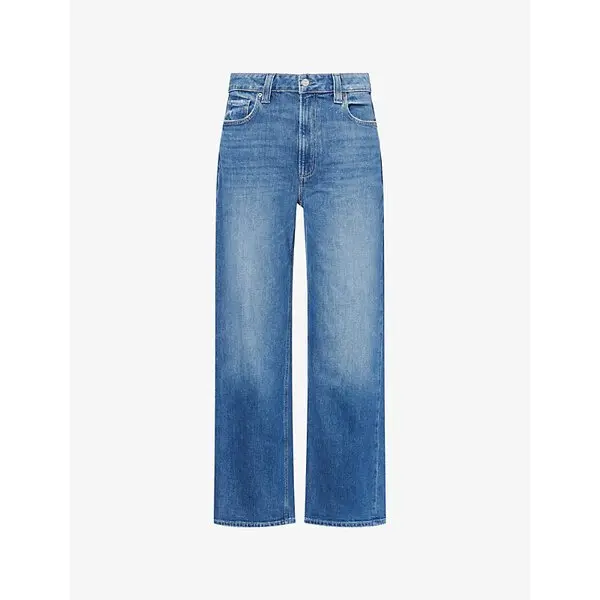 Paige Stevie Ankle High-rise Cotton Denim Jeans - Stoneview