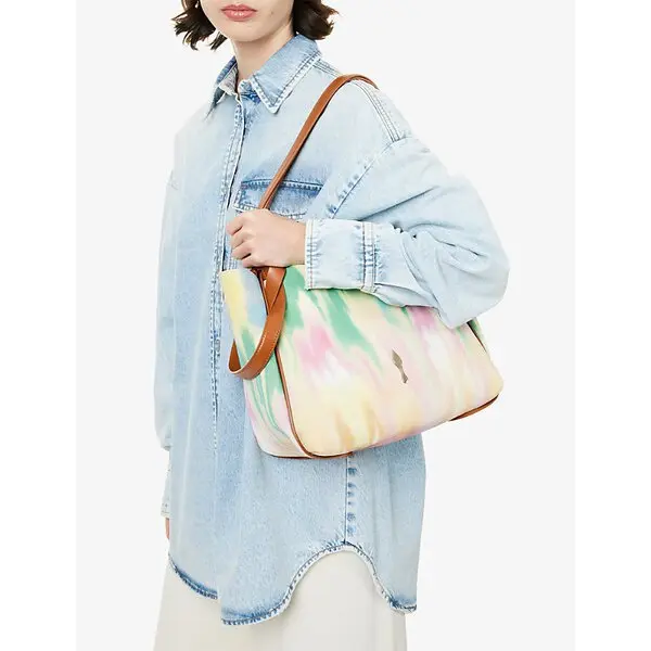 CHRISTIAN LOUBOUTIN Bettina Small Tie Dye Canvas Tote Bag - Multi/cuoio