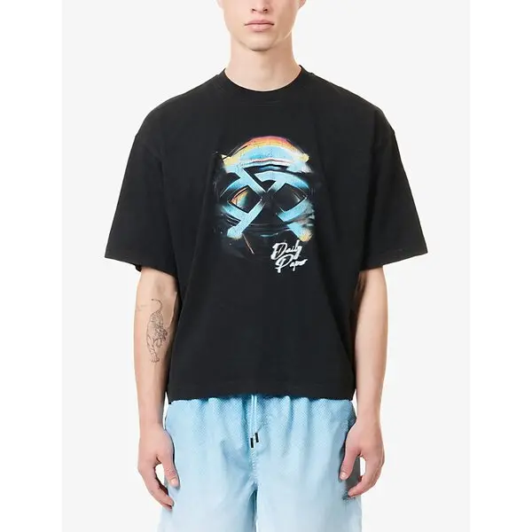 DAILY PAPER Shield Helmet Graphic-print Cotton T-shirt