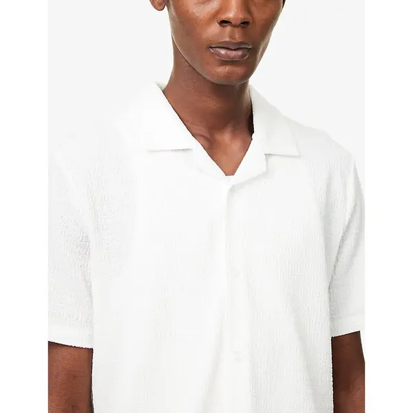 ARNE Beach Textured Stretch-woven Shirt Xxl