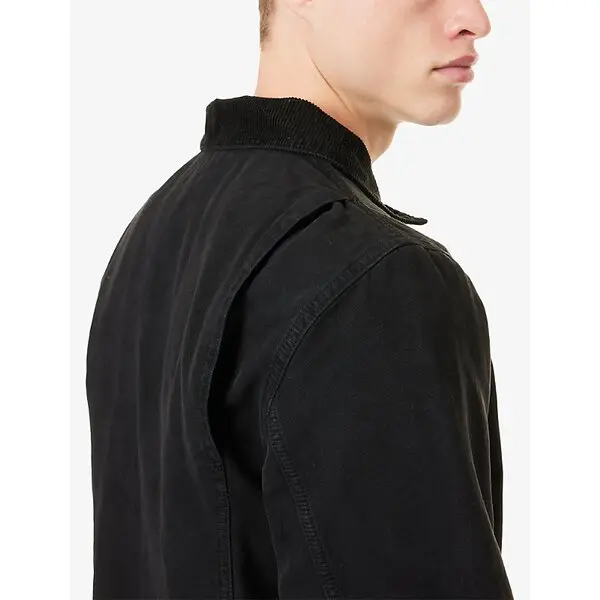 REPRESENT Corduroy-collar Distressed Cotton Work Jacket