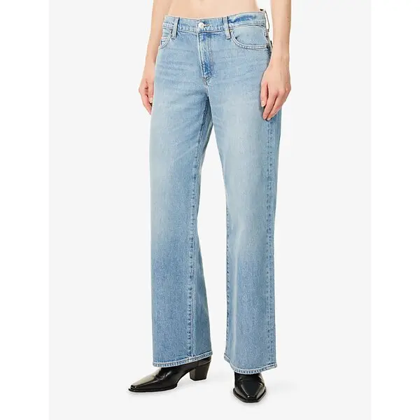 Paige Dana Relaxed Straight Cotton Denim Jeans - Sepulveda