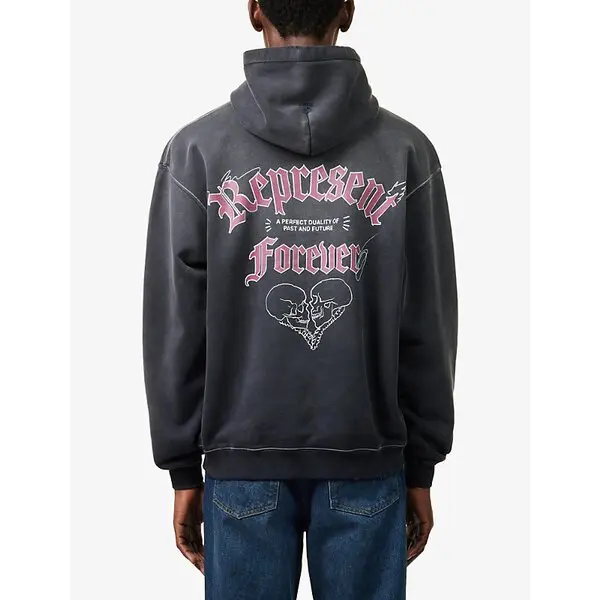 REPRESENT Duality Logo-print Cotton Hoody