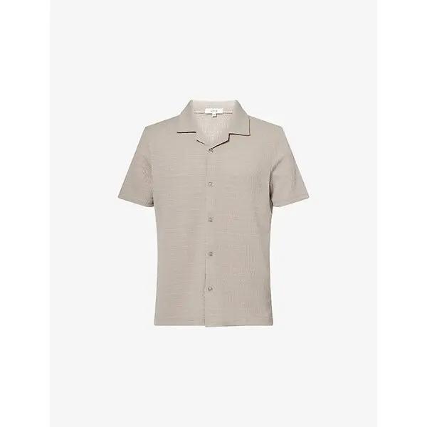 ARNE Beach Textured Stretch-woven Shirt&nbsp - Stone