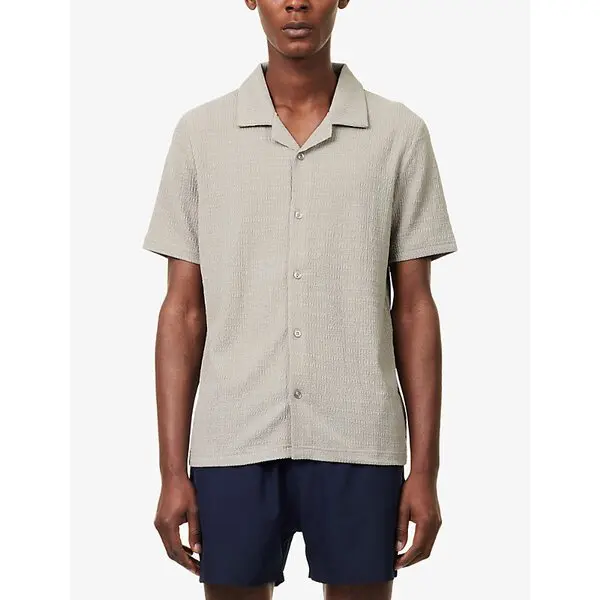 ARNE Beach Textured Stretch-woven Shirt&nbsp