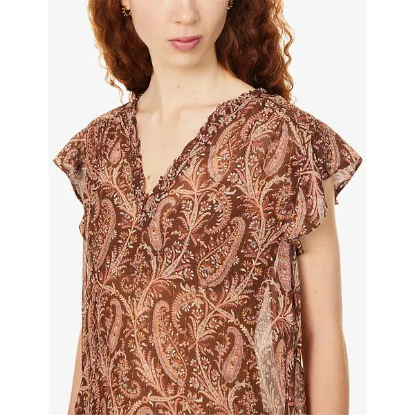 Paige Cornelia Printed Silk Top