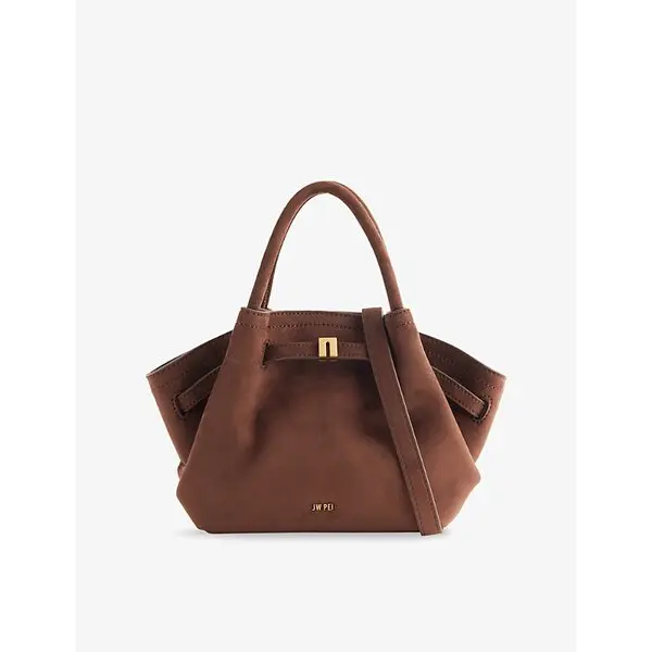 Jw Pei Hana Mini Faux Suede Tote Bag - Mocha
