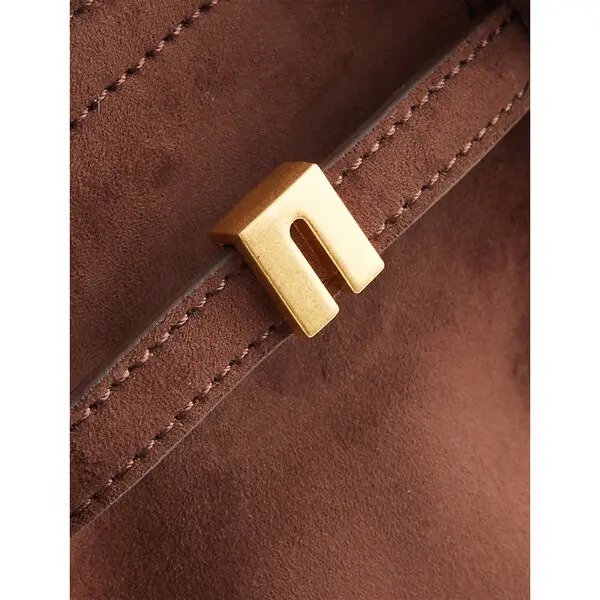 Jw Pei Hana Mini Faux Suede Tote Bag With Magnetic Closure - Mocha