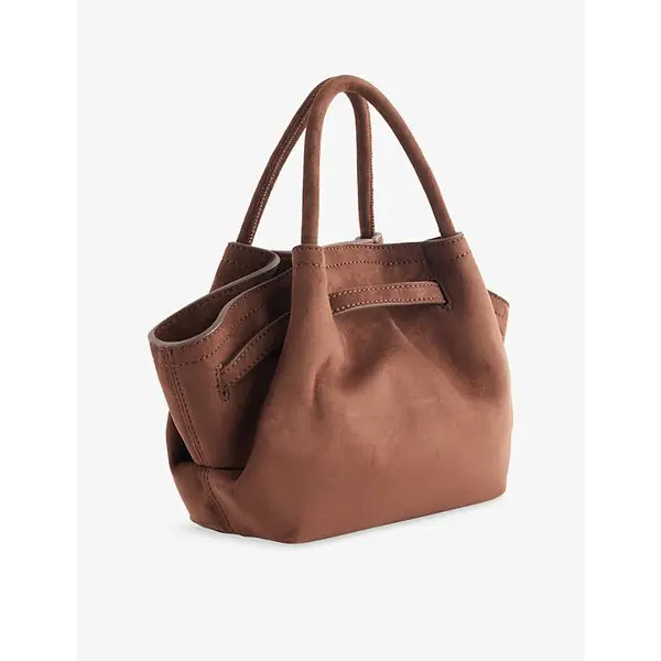 Jw Pei Hana Mini Faux Suede Tote Bag With Magnetic Closure - Mocha