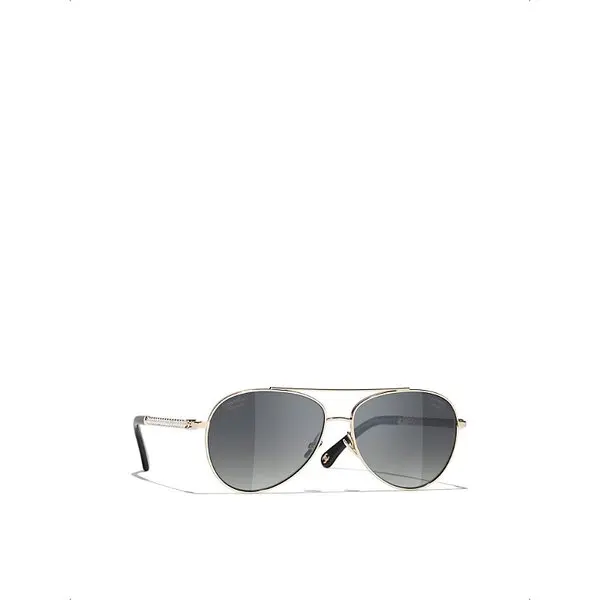 Chanel Aviator Metal Sunglasses