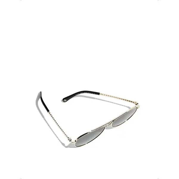 Chanel Aviator Metal Sunglasses