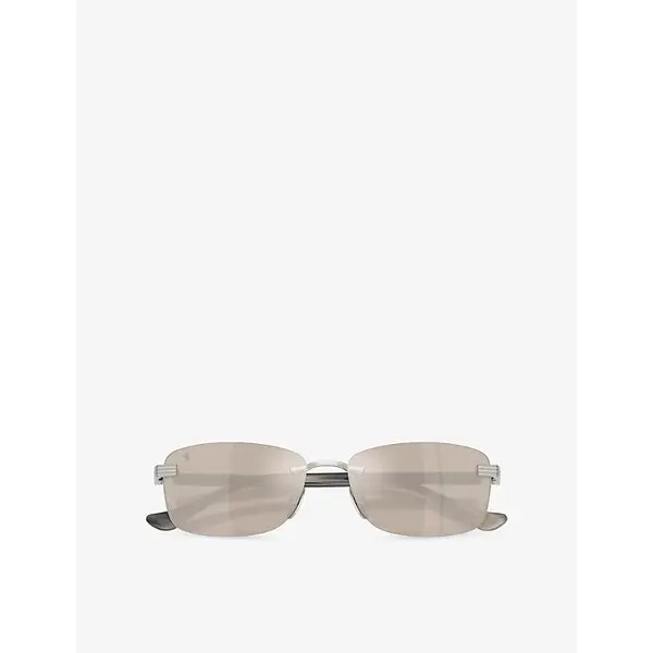 FERRARI Fh1029td Rectangle-frame Metal Sunglasses