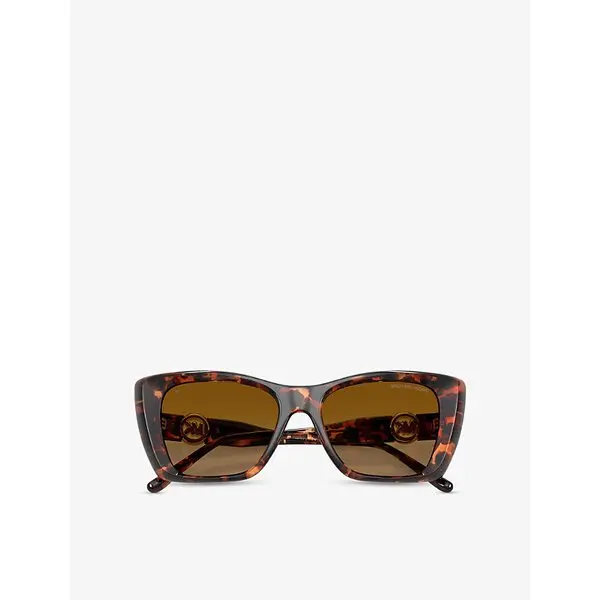 Michael Kors Tortoiseshell Butterfly Acetate Sunglasses - Brown