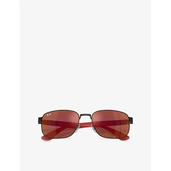 Ray-ban Scuderia Ferrari Irregular Metal Sunglasses - Black