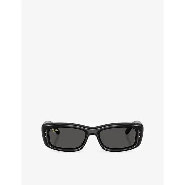 Ray-ban Rb4944 Rectangle-frame Acetate Sunglasses - Black