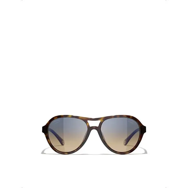 Chanel Ch5552u Pilot-frame Acetate Sunglasses