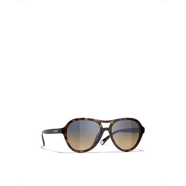 Chanel Ch5552u Pilot-frame Acetate Sunglasses