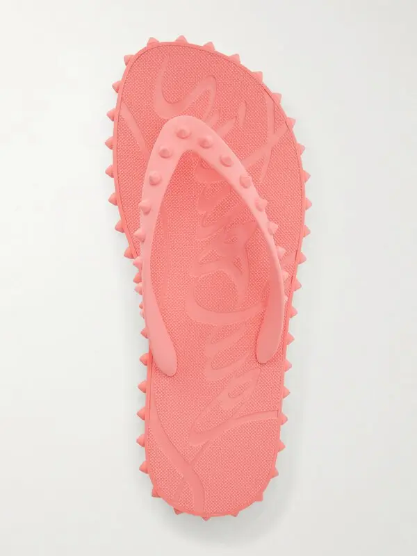 CHRISTIAN LOUBOUTIN Super Loubi Embellished Rubber Flip Flops
