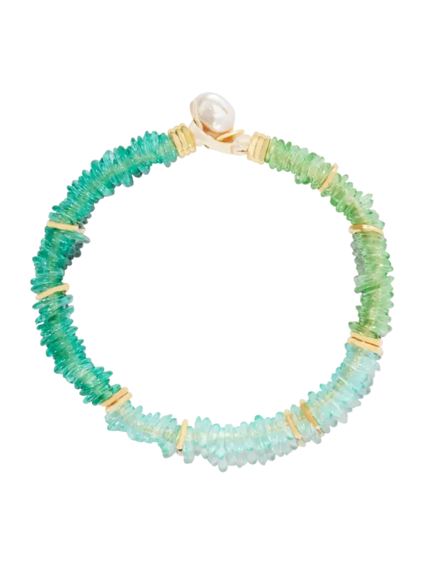 LIZZIE FORTUNATO Gold-plated Quartz And Pearl Beaded Necklace - Multi
