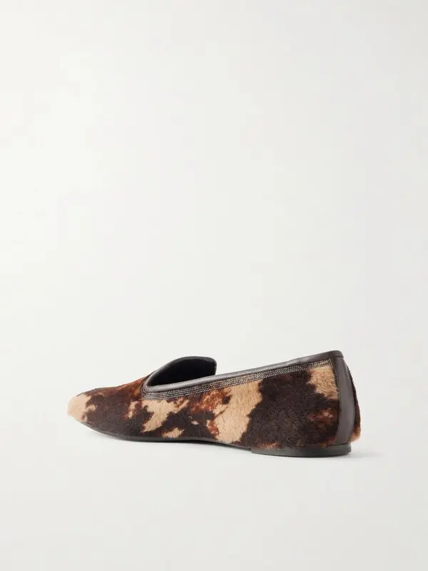 Brunello Cucinelli Embellished Brushed Loafers