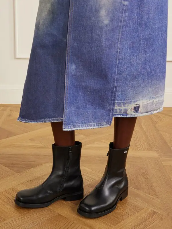 Our Legacy Camion Leather Ankle Boots - Black