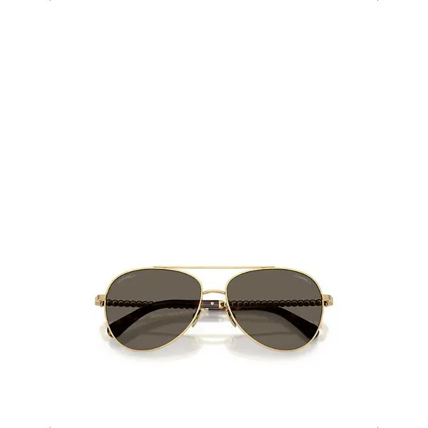 Chanel Ch4298h Pilot Metal Sunglasses