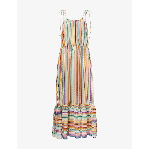 Missoni Zig-zag Printed Cotton And Silk-blend Maxi Cover-up - Multi