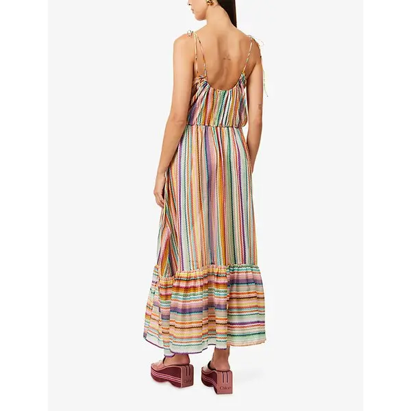 Missoni Zig-zag Print Cotton And Silk-blend Maxi Cover-up