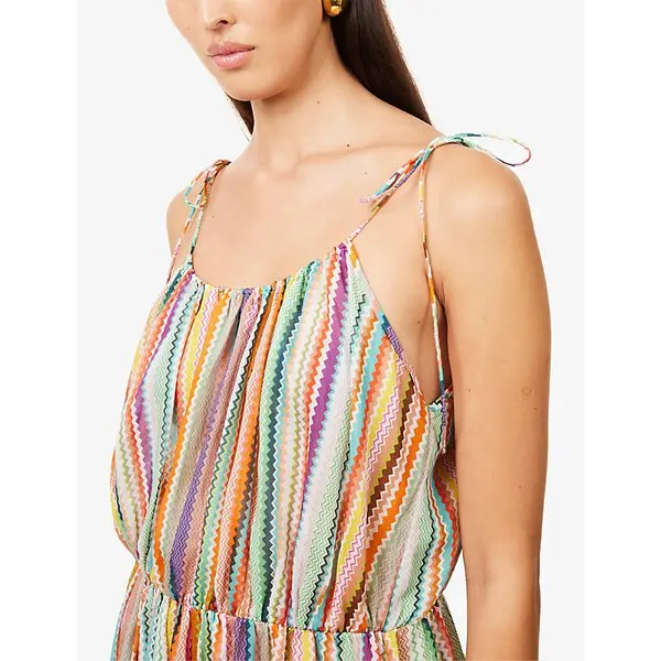 Missoni Zig-zag Print Cotton And Silk-blend Maxi Cover-up
