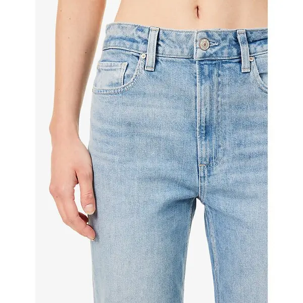 Paige Stevie High-rise Cotton Denim Jeans