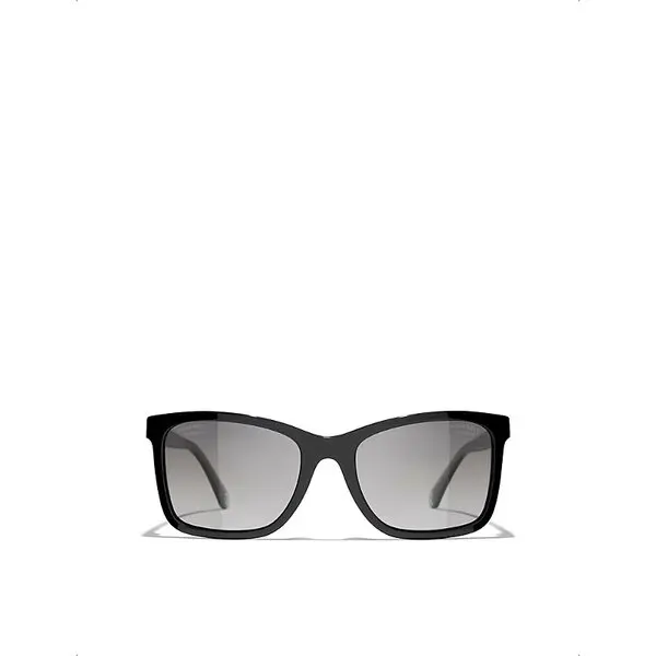 Chanel Rectangular Acetate Sunglasses - Black