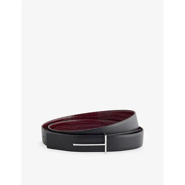 TOM FORD Slim-t Reversible Leather Belt