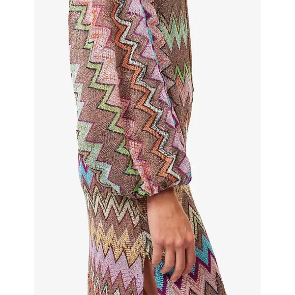 Missoni Deep-v Lamé Knitted Cover-up