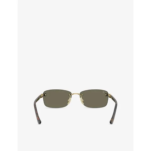FERRARI Fh1029td Rectangle-frame Metal Sunglasses