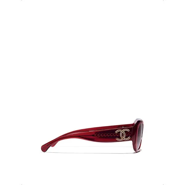 Chanel Ch5554 Rectangular-frame Acetate Sunglasses