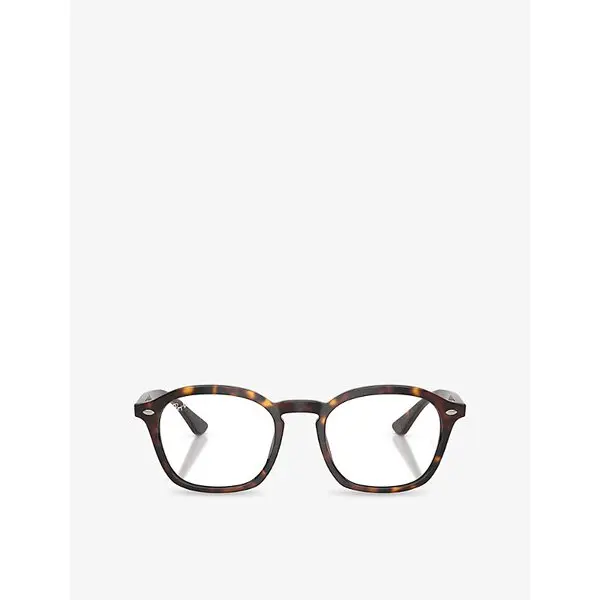 Ray-ban Rb5451 Round-frame Tortoiseshell Acetate Optical Glasses - Brown