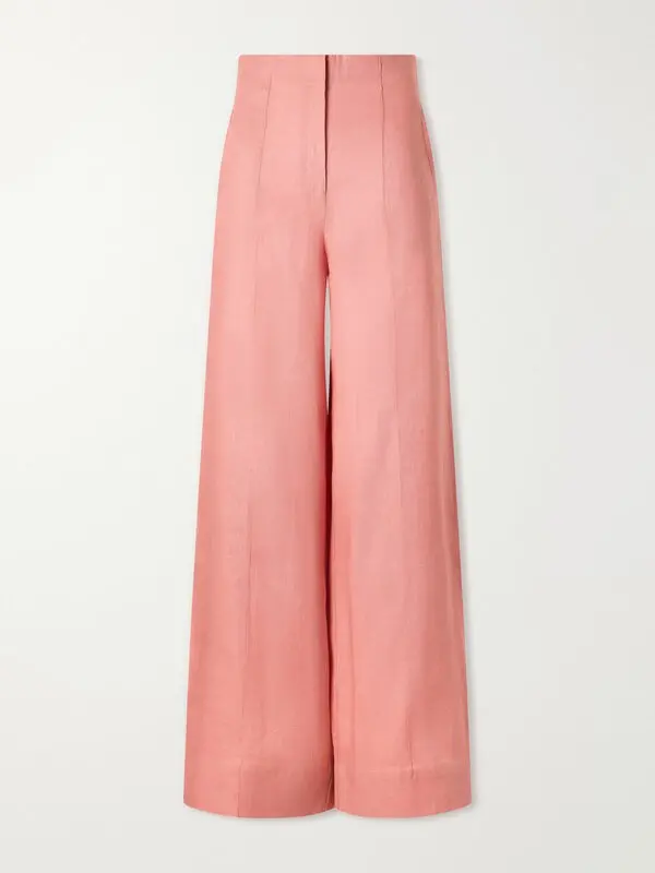 ANDRES OTALORA La Promesa Wide-leg Linen Pants