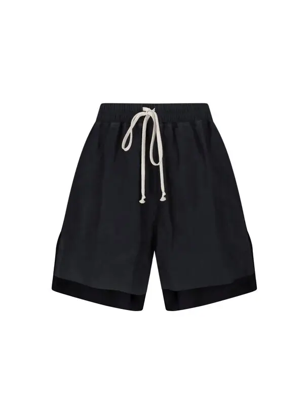 Rick Owens Lambskin Shorts - Black