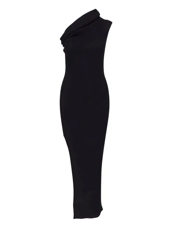 Rick Owens Asymmetrical Maxi Dress - Black