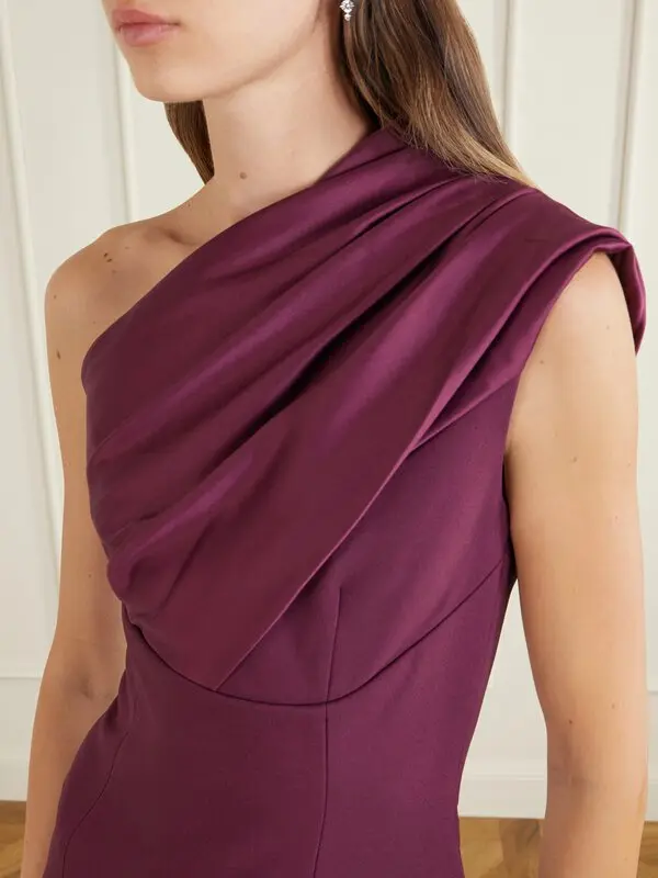 Solace London Gabriela One-shoulder Gown - Purple