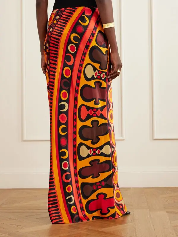 Emilio Pucci Printed Tulle Maxi Skirt