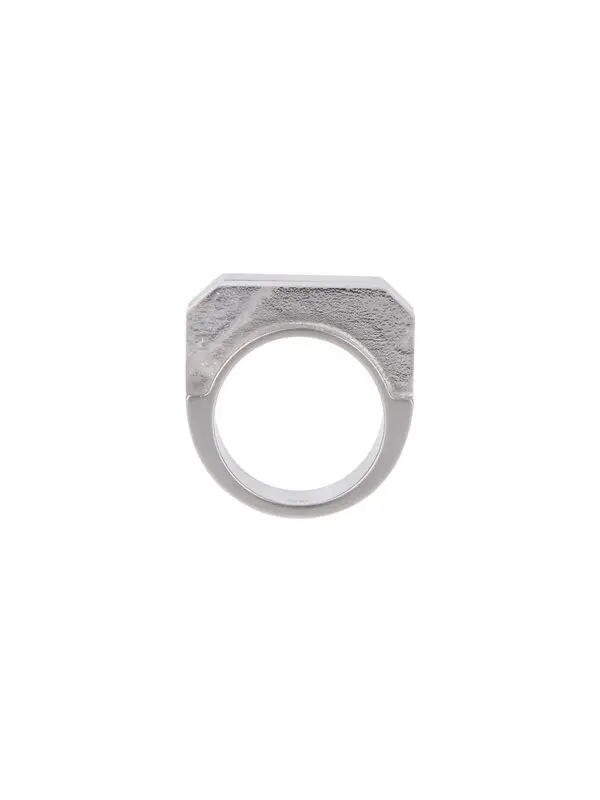 Rick Owens Double Crystal Hollywood Ring - Silver
