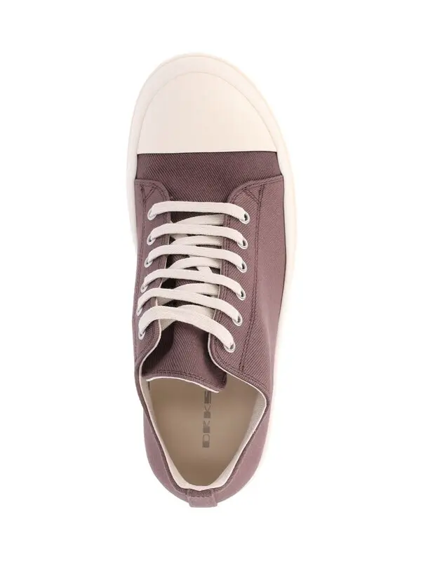 Rick Owens Leather Low-top Sneakers - Purple
