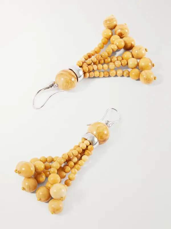 Le Sundial Venice Opera Tasseled Drop Earrings - Yellow