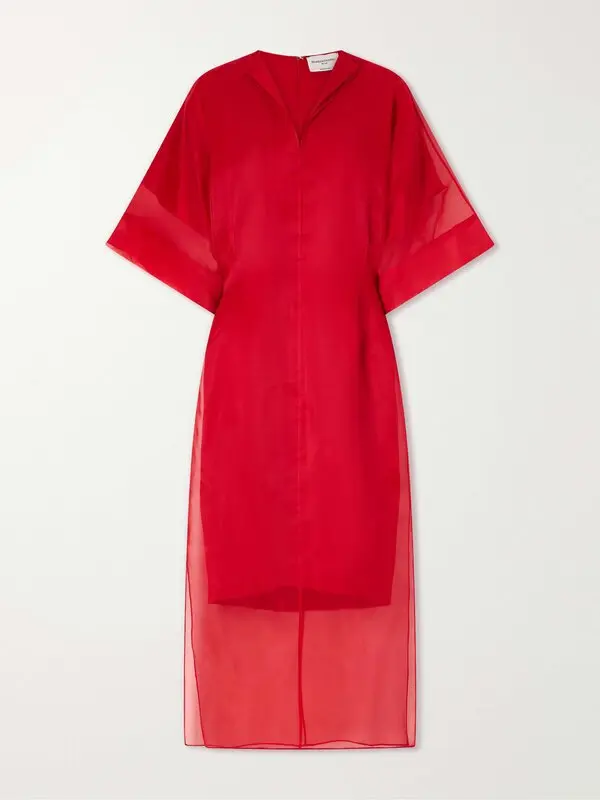 Brandon Maxwell The Zuri Silk-organza Midi Dress
