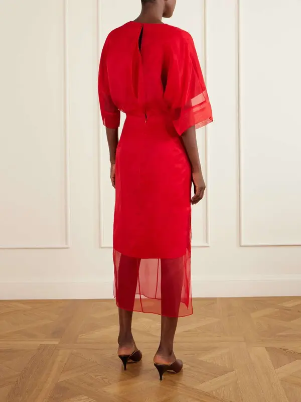 Brandon Maxwell The Zuri Silk-organza Midi Dress