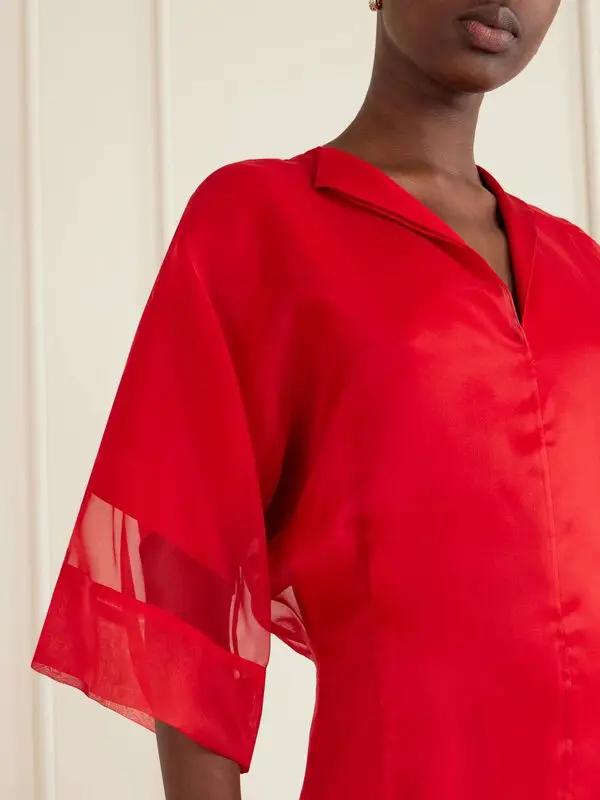 Brandon Maxwell The Zuri Silk-organza Midi Dress