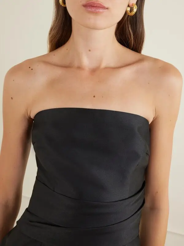 Solace London Ingrid Pleated Gown - Black