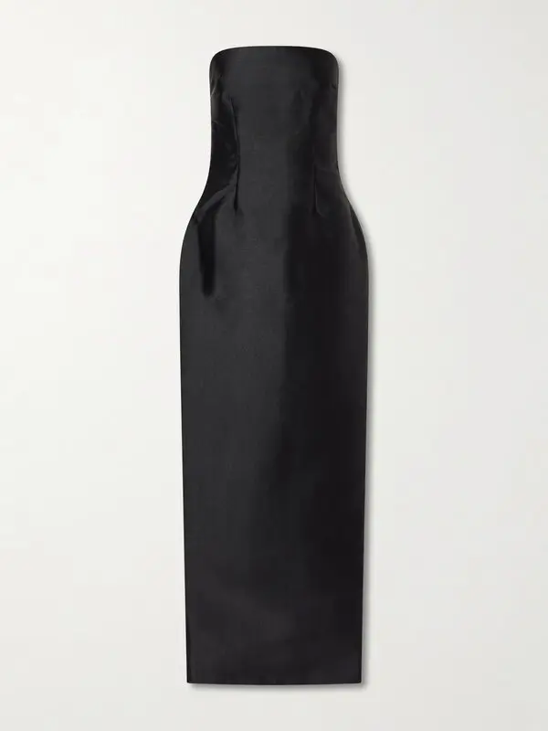 Solace London Ingrid Pleated Gown - Black